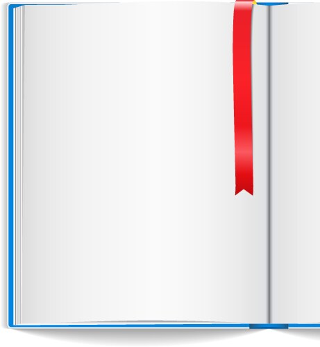 Open Book with Bookmark Royalty Free Vector Image