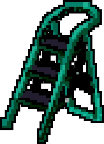 Construction step ladder safety game pixel art Vector Image