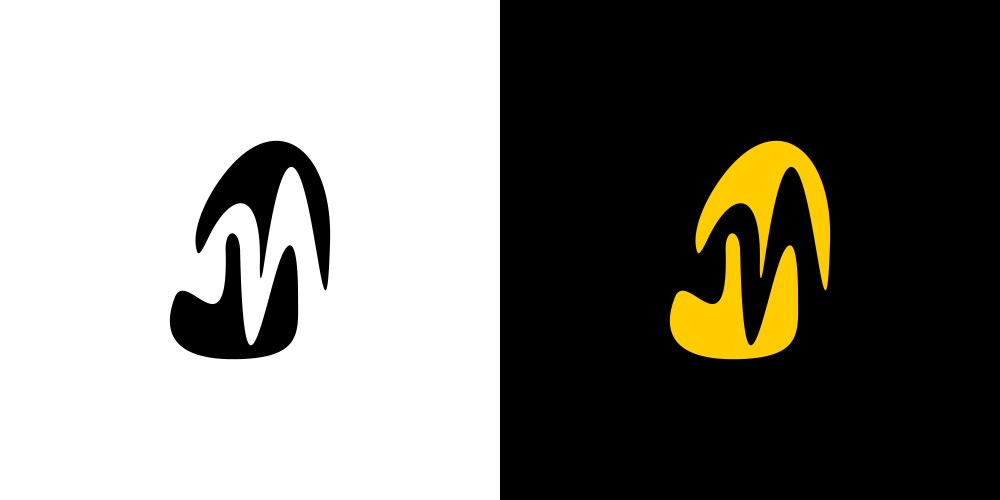 Unique and luxury letter m initials logo design Vector Image