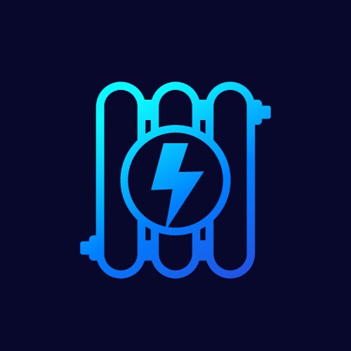 Heater or electric radiator line icon Royalty Free Vector