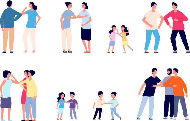 Social distance queue rules right and wrong line Vector Image