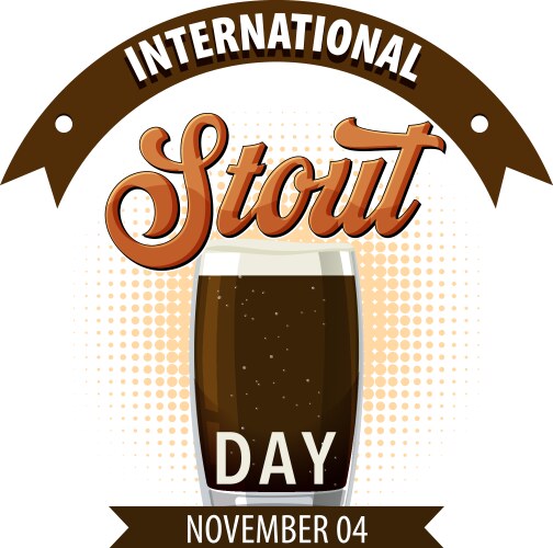 International stout day banner design Royalty Free Vector