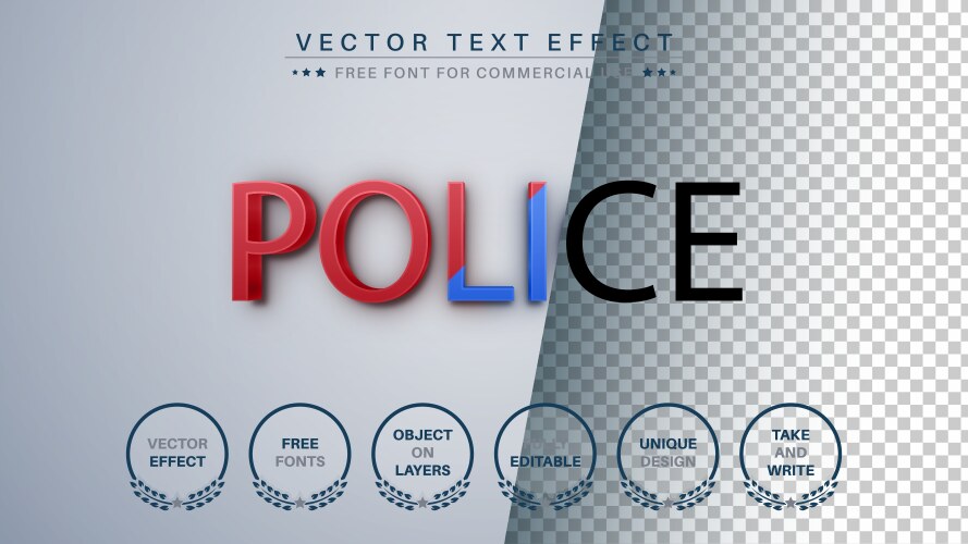 Extrude - editable text effect font style Vector Image