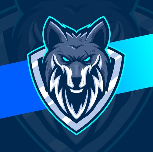 Three headed wolf mascot logo Royalty Free Vector Image