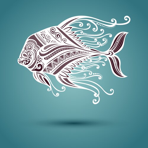 Abstract sea fish Royalty Free Vector Image - VectorStock