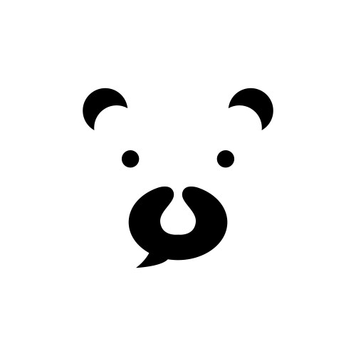 Smart bear icon logo design Royalty Free Vector Image