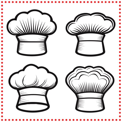 Timeless and elegant the chef hat silhouette Vector Image