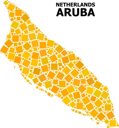 Gold map of caribbean islands Royalty Free Vector Image