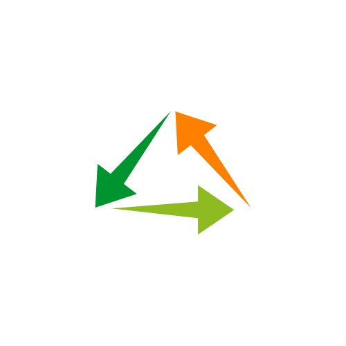 Recycle arrow logo design template Royalty Free Vector Image