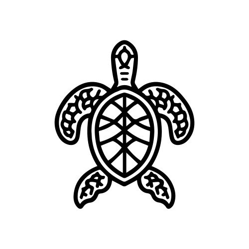 Sea turtle icon or modern line symbol art Vector Image