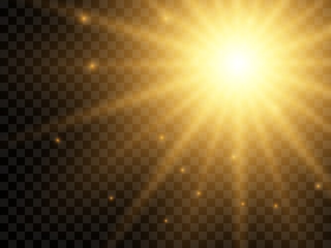 Sunlight on a transparent background Royalty Free Vector