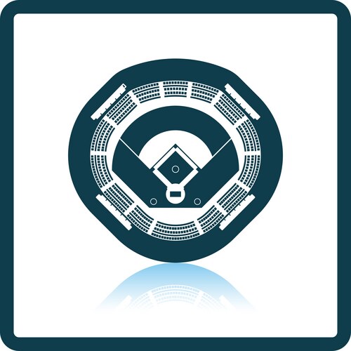 Baseball stadium icon Royalty Free Vector Image