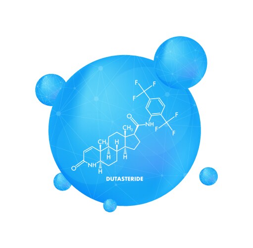 Phenol molecular structure with blue spheres Vector Image