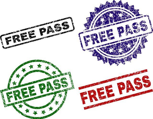 Office stamp pass Royalty Free Vector Image - VectorStock