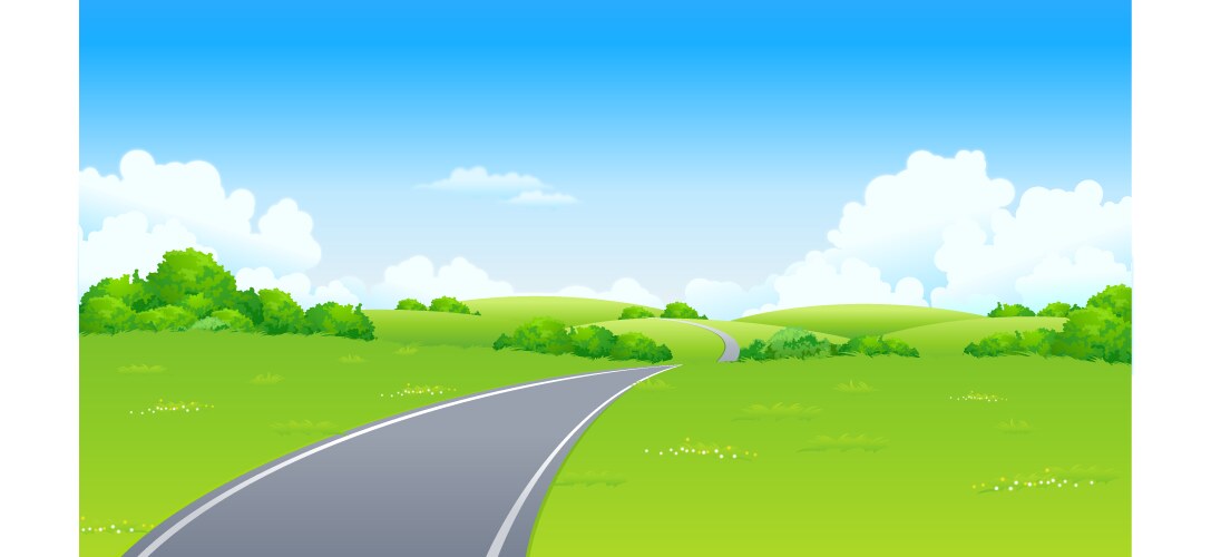 A narrow road Royalty Free Vector Image - VectorStock