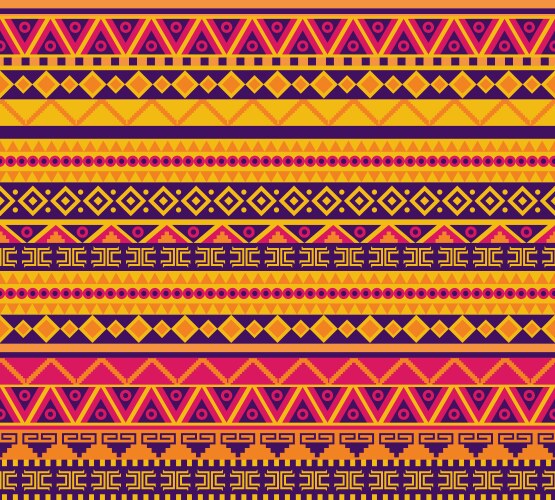 Tribal striped hand drawn seamless pattern Vector Image
