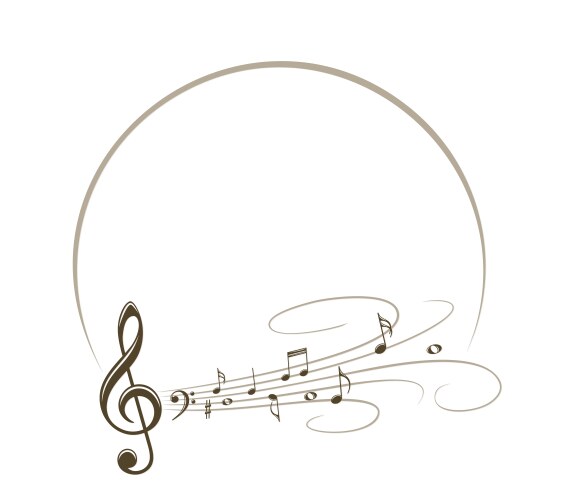 Frame with music notes Royalty Free Vector Image