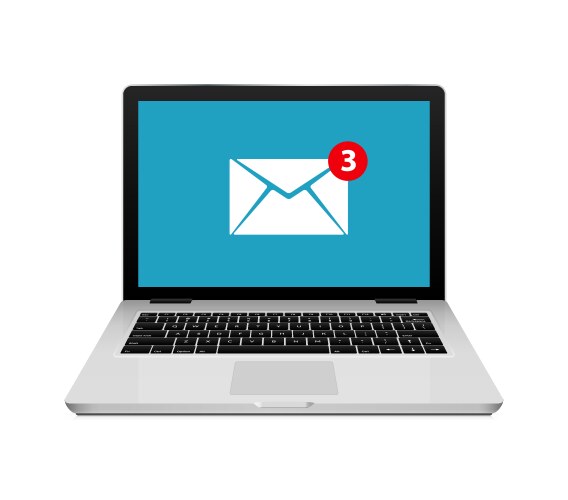 Incoming message mail notification icon Royalty Free Vector