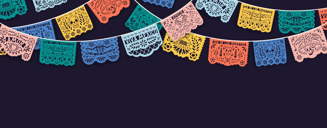 Dia de los muertos papel picado Vector Images & Graphics for Commercial ...