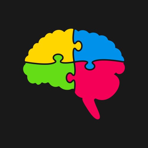 Diagram infographic timeline brain puzzle jigsaw Vector Image