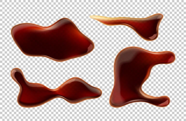 Orange juice honey or oil spills and drops Vector Image