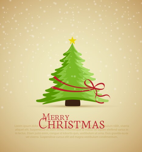 Handwritten christmas card word cloud tree design Vector Image