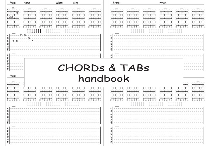 Basic guitar chords set Royalty Free Vector Image