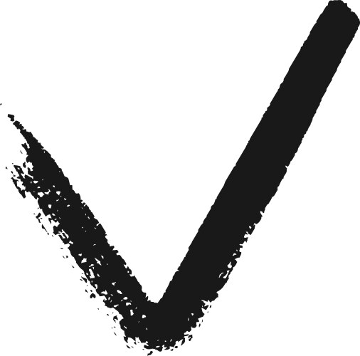 Hand drawn check mark provides a visual Royalty Free Vector