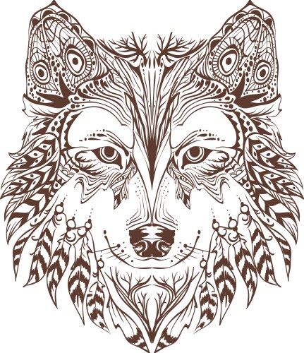 Wolf Tattoo Vector Images (over 9,200)