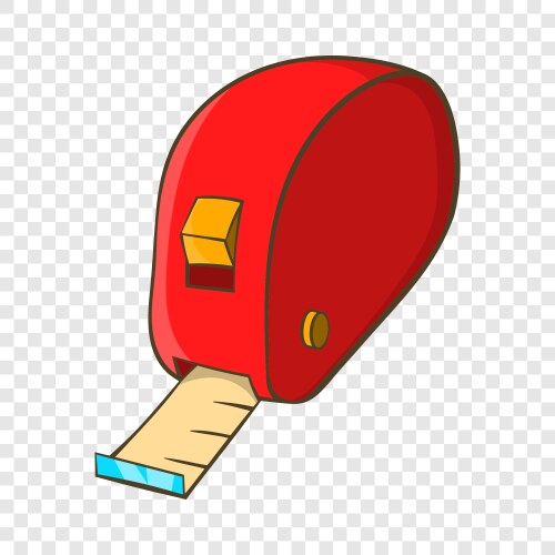 Number six ruler icon cartoon style Royalty Free Vector