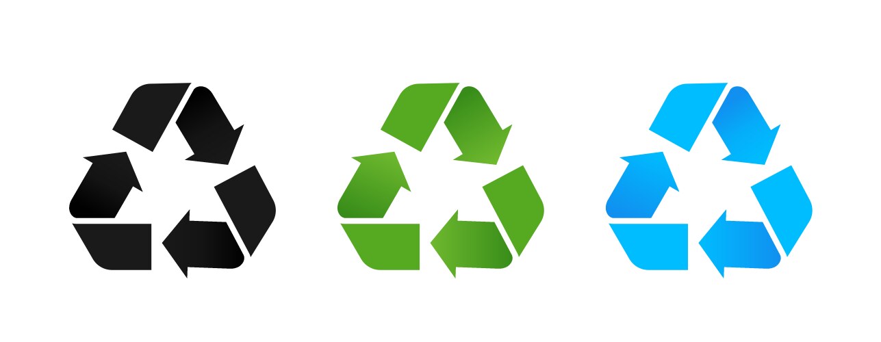 Recycling icons recycle logo symbol Royalty Free Vector