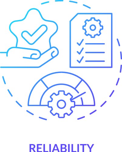 Reliability concept icon Royalty Free Vector Image