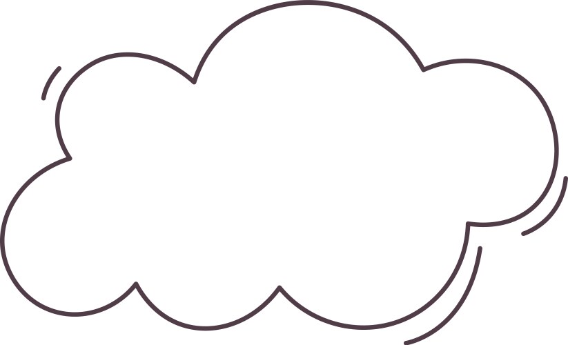 Cloud sky outline Royalty Free Vector Image - VectorStock