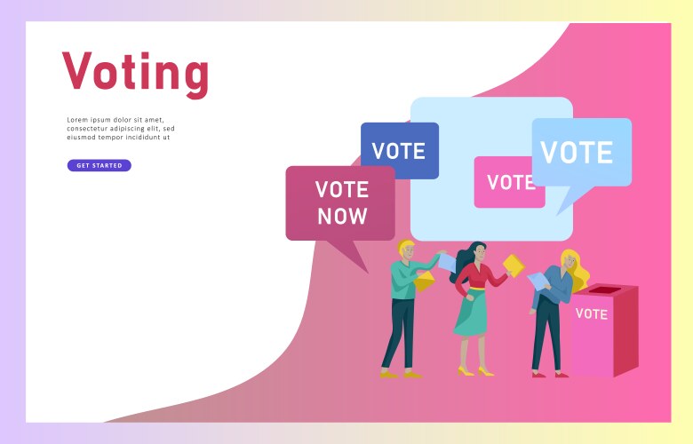 Voting and election concept pre-election campaign Vector Image