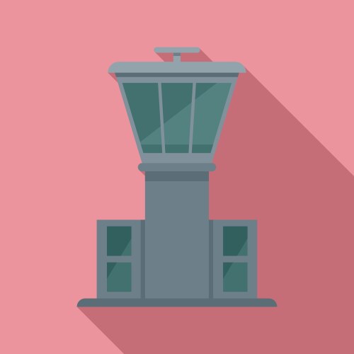 Air Traffic Control Tower - Night – Royalty-Free Vector | VectorStock