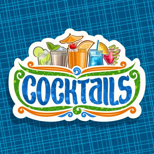 Logo for mocktail bar Royalty Free Vector Image