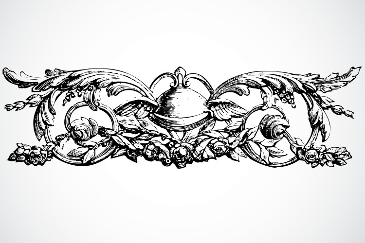 Baroque ornament in victorian style Royalty Free Vector