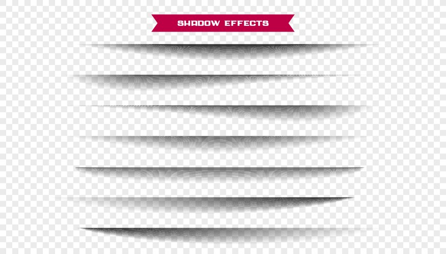 Collection of paper shadows effect Royalty Free Vector Image