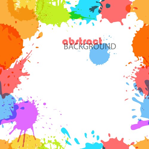 Colorful ink blots collection 1 Royalty Free Vector Image