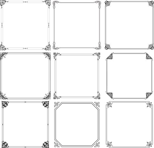 Elegant Corner Design Ornate Vintage Frame Elegant Decorative Corner