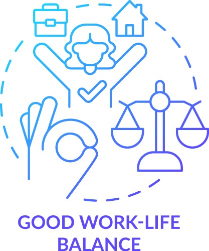 Good work-life balance concept icon Royalty Free Vector