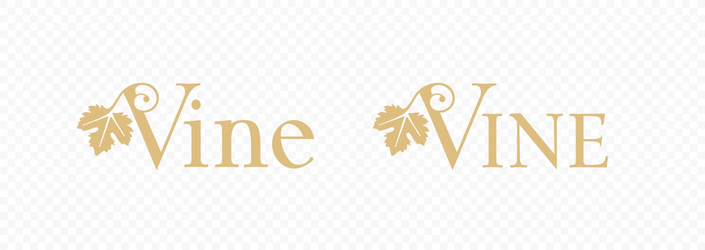Grapevine with grape leaf logo design Royalty Free Vector