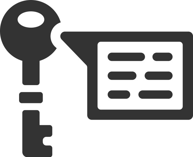 Access key icon Royalty Free Vector Image - VectorStock