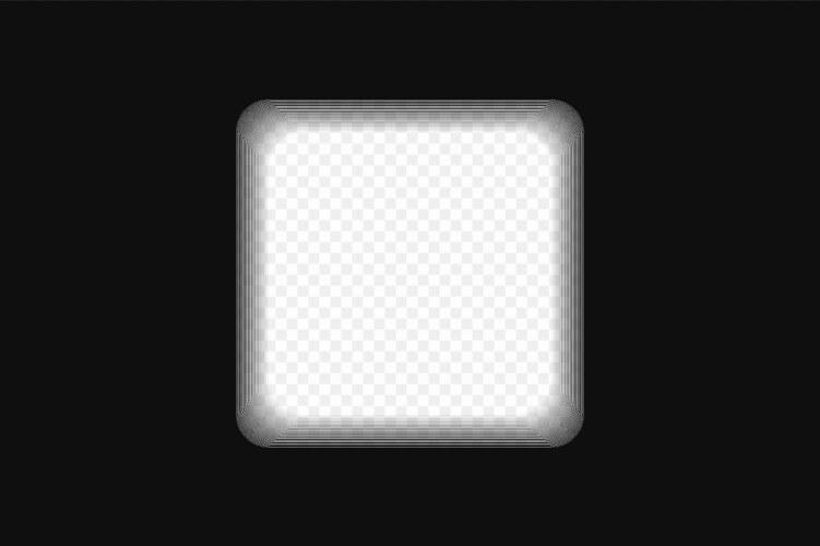 Old cinematic frame overlay texture on transparent