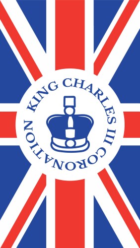 Poster for king charles iii coronation Royalty Free Vector
