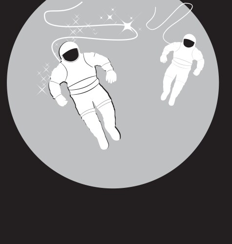 Spaceman on the moon Royalty Free Vector Image