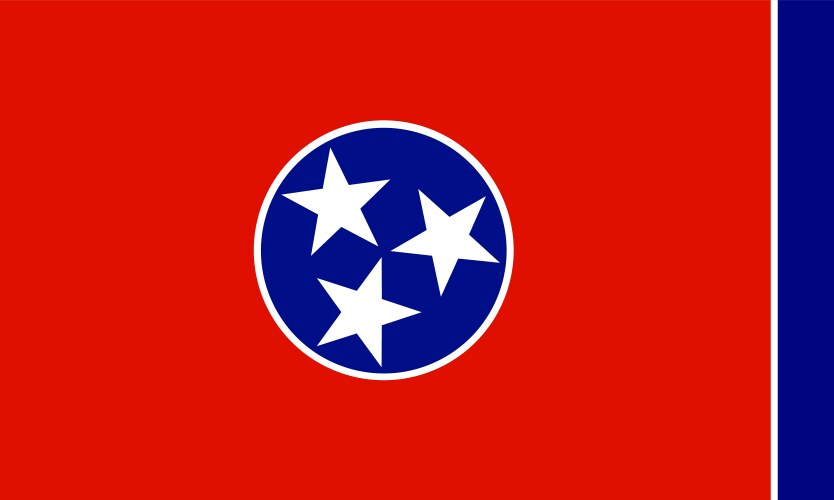 Tennessee us state horizontal web banner Vector Image