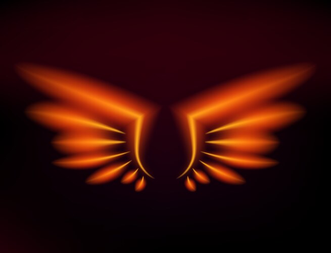 Wings and flame Royalty Free Vector Image - VectorStock
