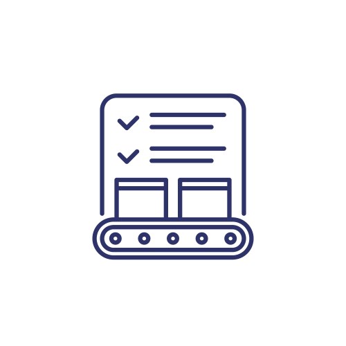 Production plan icon black sign Royalty Free Vector Image