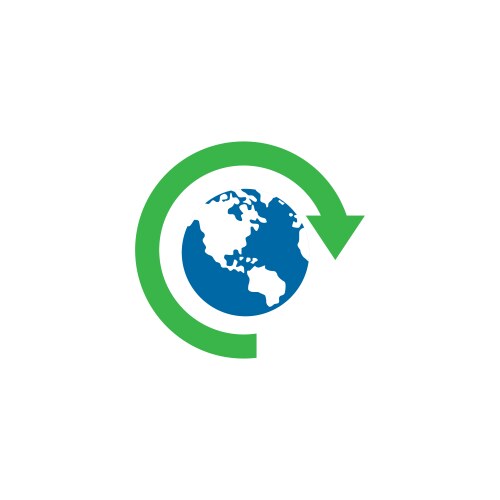 Recycle arrow logo design template Royalty Free Vector Image